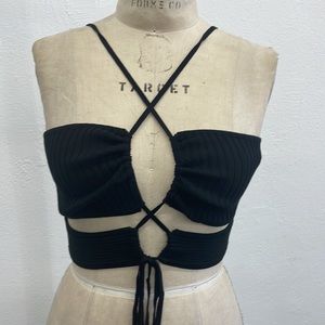 Tops | Cut Out Knit Crop Top | Poshmark